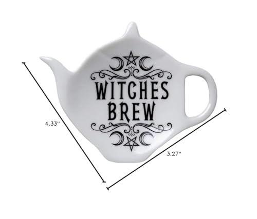 Pacific Giftware Witches Brew Tea Spoon Ceramic Rest Holder