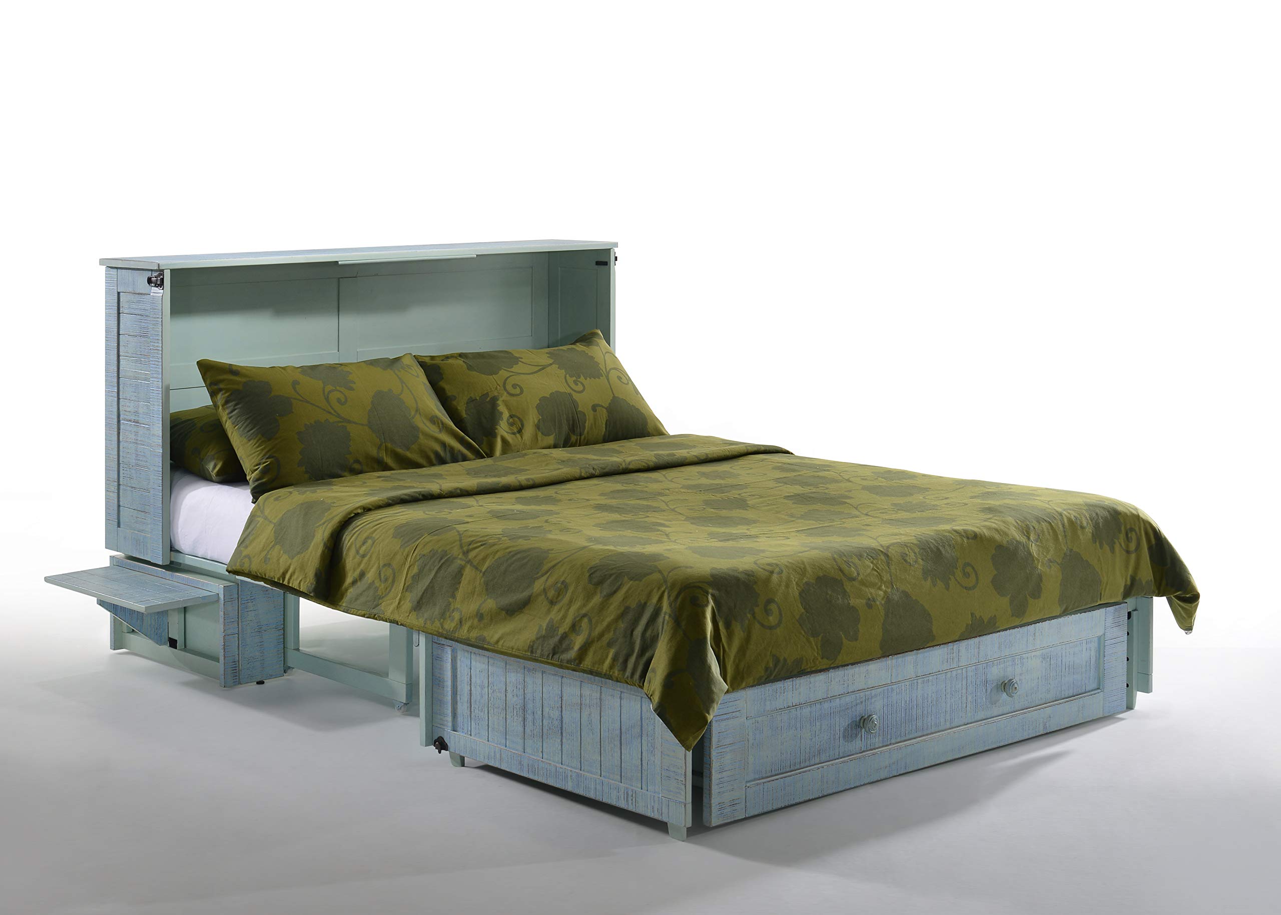 Night & Day Furniture Murphy Cabinet Convertible Bed - Queen Size-with Tri-Fold Premium Memory Foam Mattress (Skye)