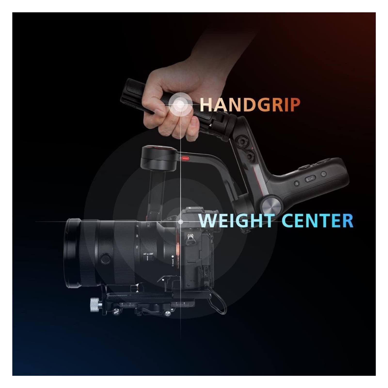 DONCK Action Camera Stabilizer 3-Axis Gimbal Stabilizer for DSLR Cameras 300% Improved Motor for Outdoor Video Recording