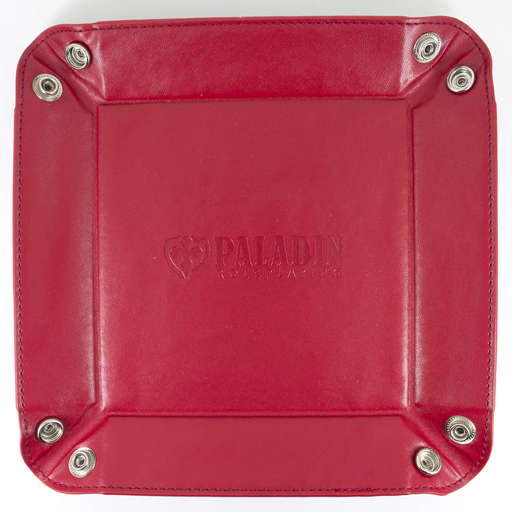 Paladin Roleplaying Dice Rolling Tray - Small Portable Faux Leather Tray for DND