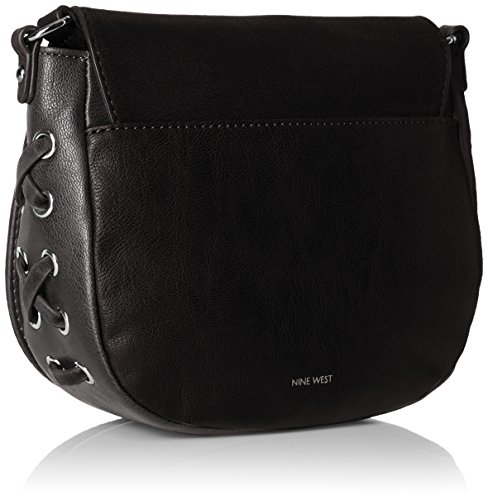 NINE WEST Ring Decoder Crossbody, Black/Black