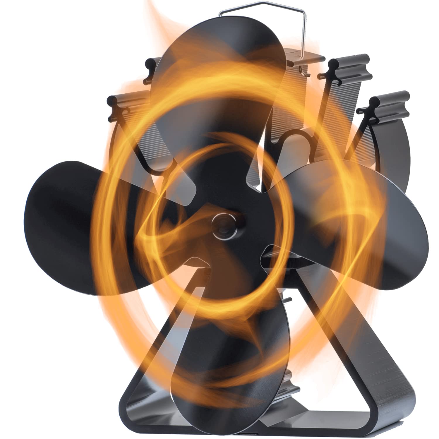 Wood Stove Fan Heat Powered Fan 4 Blade Fireplace Fan for Wood Burning Woodstove Eco Friendly Silent Efficiently