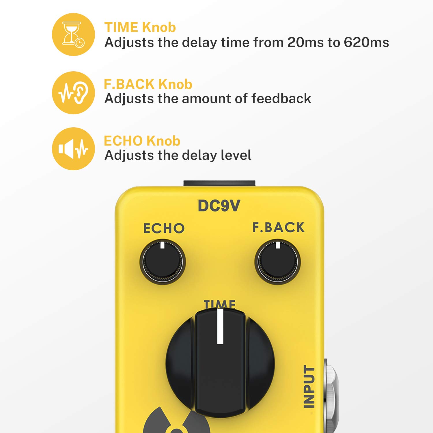 Donner Compressor Pedal, Donner Guitar Delay Pedal
