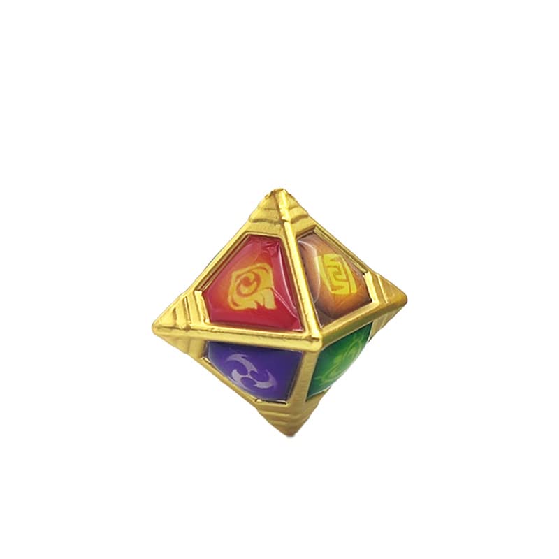 Genshin Impact Dice, Genius Invokation TCG Dice 8 pcs + 1 Necklace