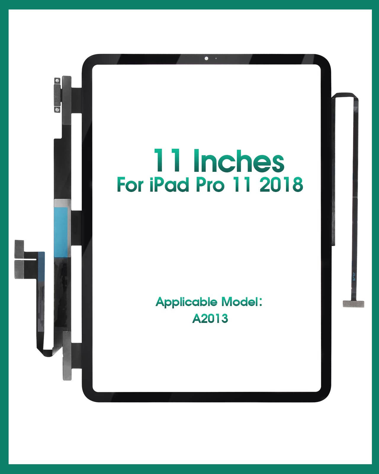 for iPad Pro 11 2nd Touch Screen Replacement for iPad Pro 11" 1st Generation 2018 Digitizer Repair Kits A1980 A2013 A1934 A1979 (Without LCD