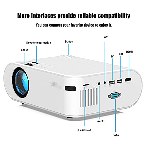 DOUBAO P62 Mini Projector 4000 Lumens, 1920*1080P Supported LED Video Beamer For Mobile Phone Mirroring optional ( Size : P62 Mirroring )