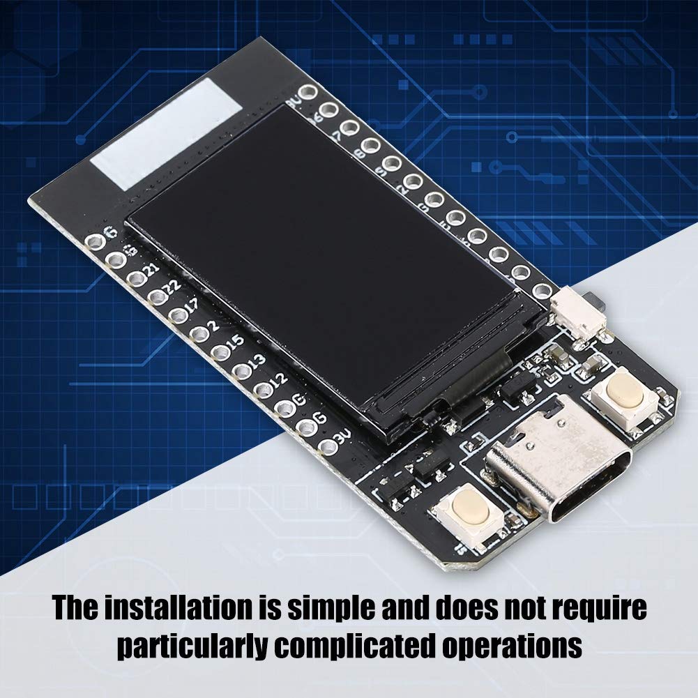 ESP32 WiFi Bluetooth Development Board for TTGO TDisplay ESP32, IPS ST7789V 1.14 Inch LCD Display Development Board, for Processing, for Max/MSP, for Pure Data, for VVVV.