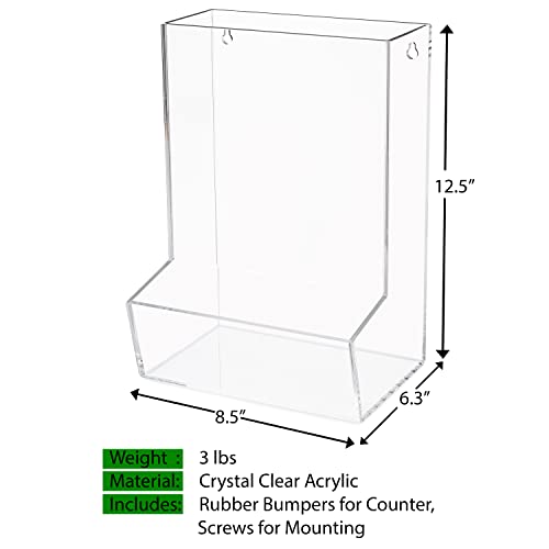 SimplyImagine Acrylic Wall Toy Dispenser, Hanging Organizer and Storage Bin for Childrenās Playroom - Clear Holder for Blocks, Cars, Trains, Balls, Darts, Snacks & More, Container for Indoor/Outdoor