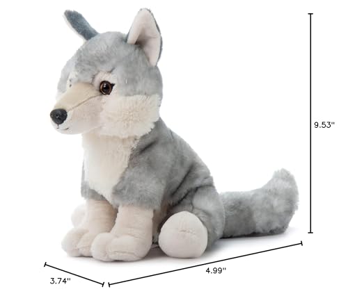 The Petting Zoo Wolf Stuffed Animal, Gifts for Kids, Wild Onez Zoo Animals, Grey Wolf Plush Toy 12 inches