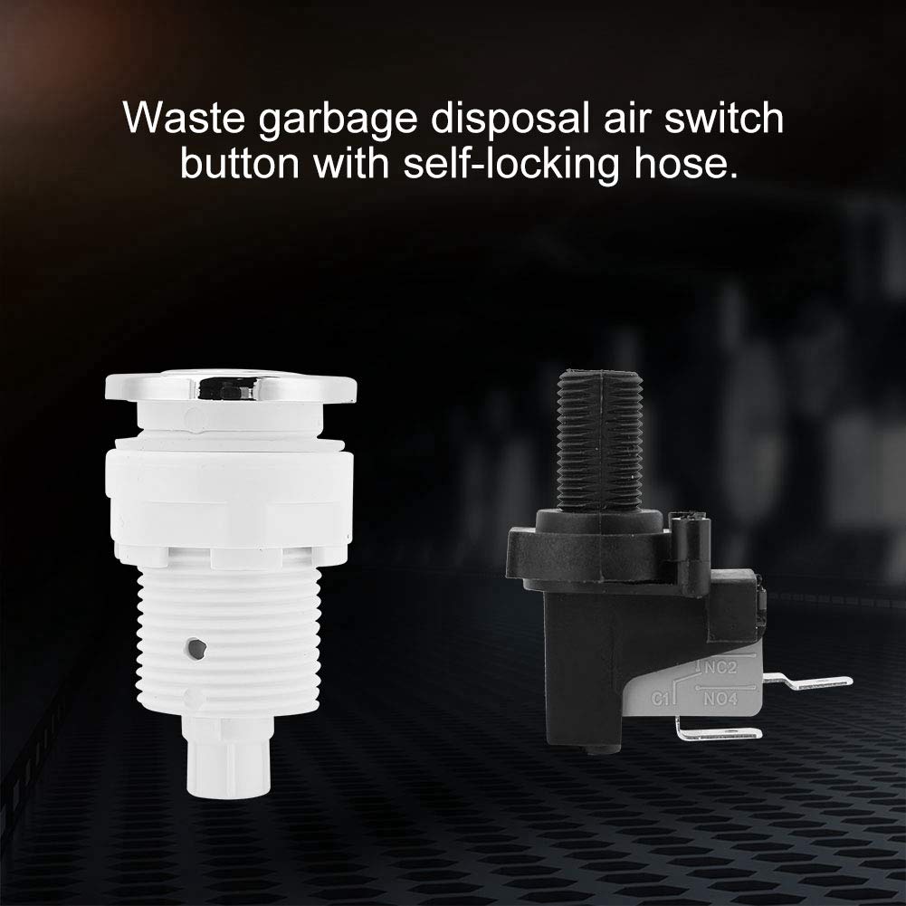 Glomora Garbage Disposal Air Switch, Spa Bathtub Air Switch Button Kit, Air Hose Micro Switch, Air Pressure Switch Button