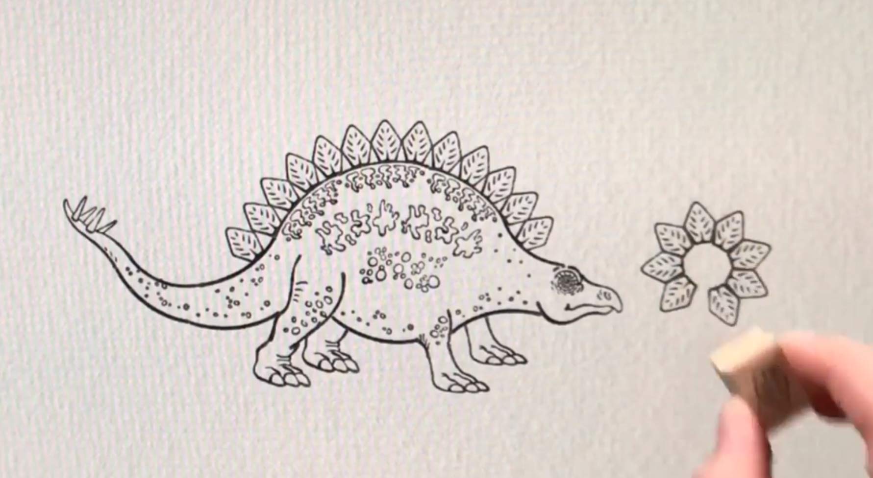 The Purple Cow - Stamper - Dino Maker Stamp Kit for Kids. Paint Stamper for Arts and Crafts. Develop Creativity with 35 Stamps and an Ink pad, for Girls and Boys Ages 6 to 16.