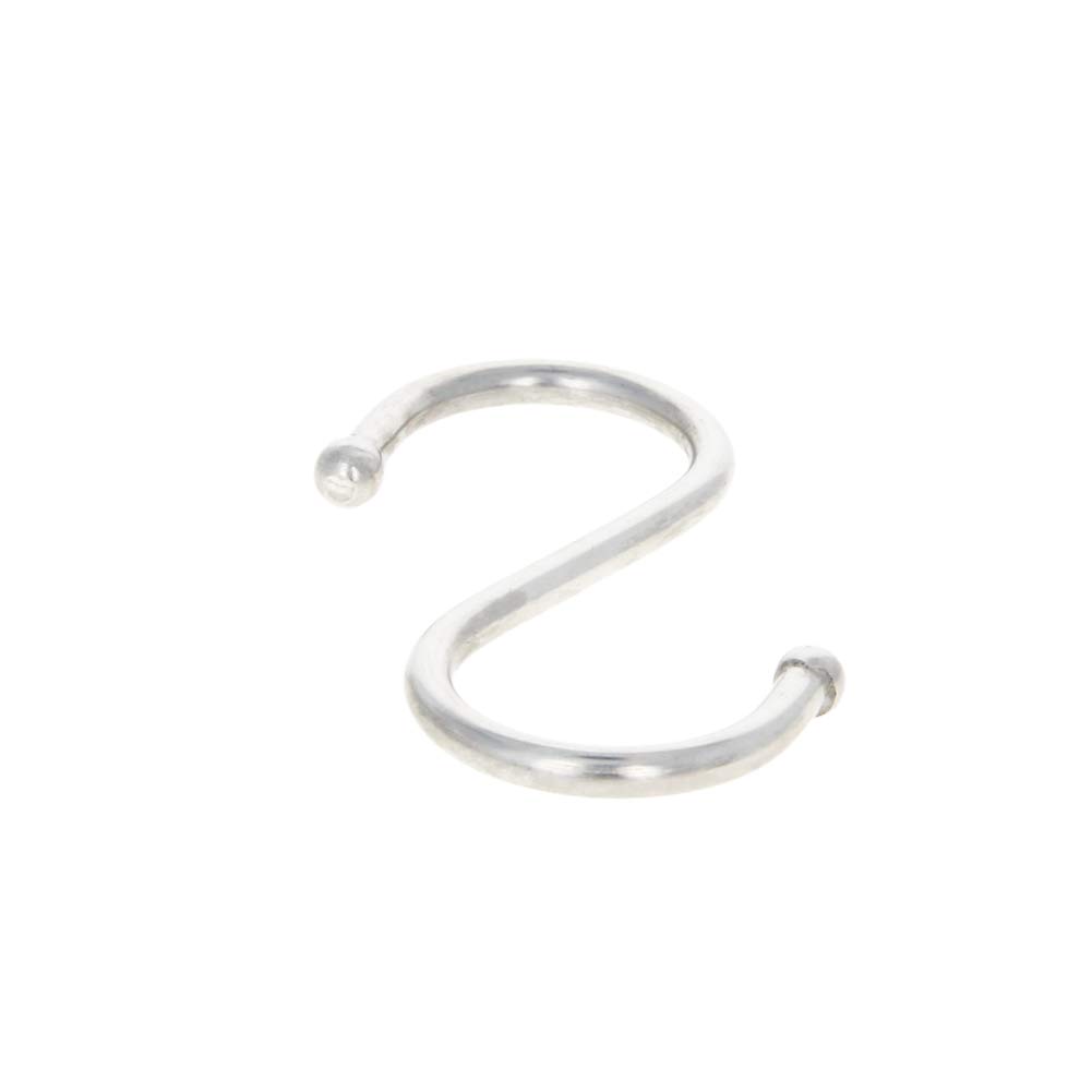 MroMax Stainless Steel S Hooks,65mm/2.56" Silver S Shaped Hook Hangers for Kitchen Bathroom Bedroom Storage Room Office Outdoor Multiple Uses, 10Pcs