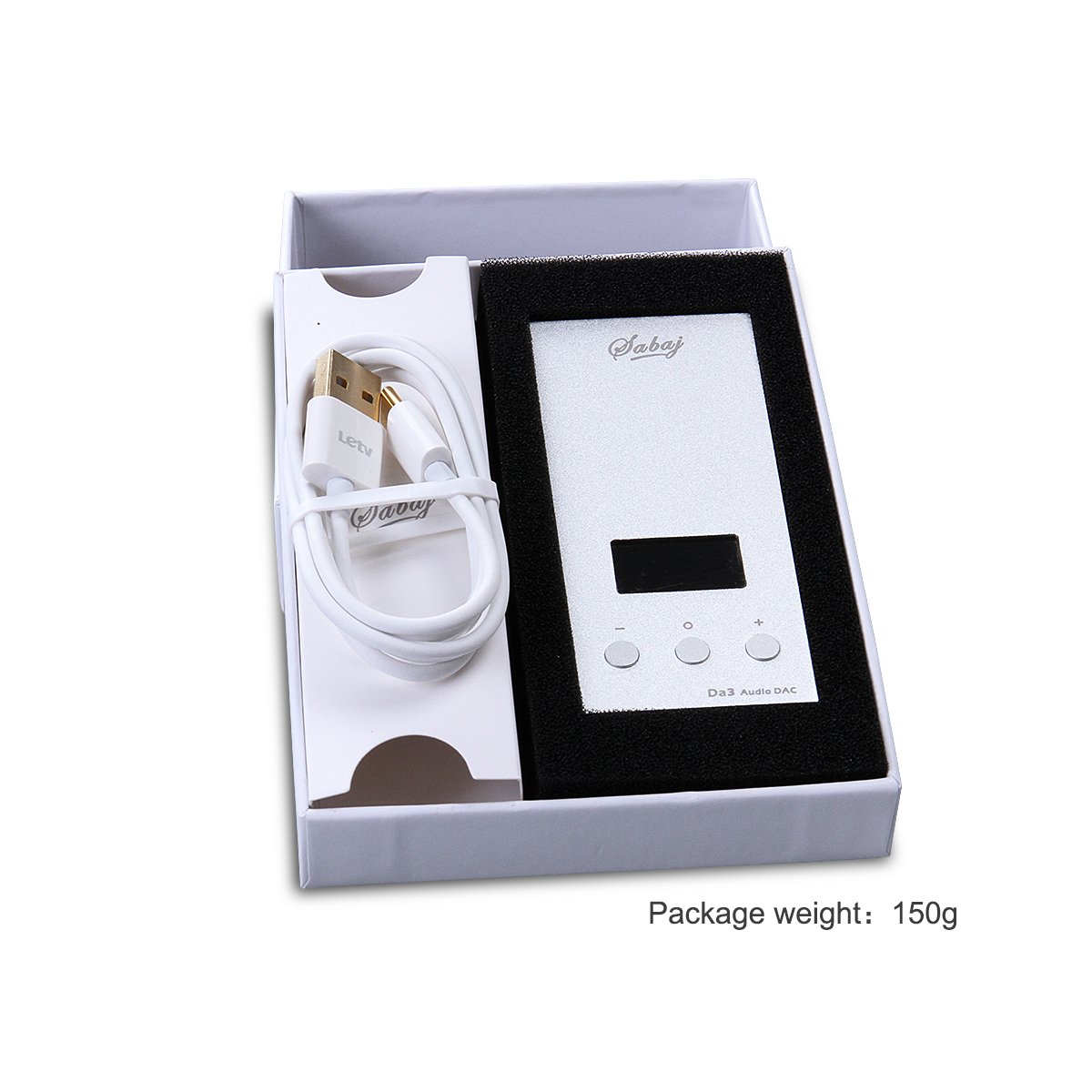 Sabaj Headphone Amplifier Da3 Portable USB DAC SABRE9018Q2C OLED Screen DSD512 32bit/768kHz