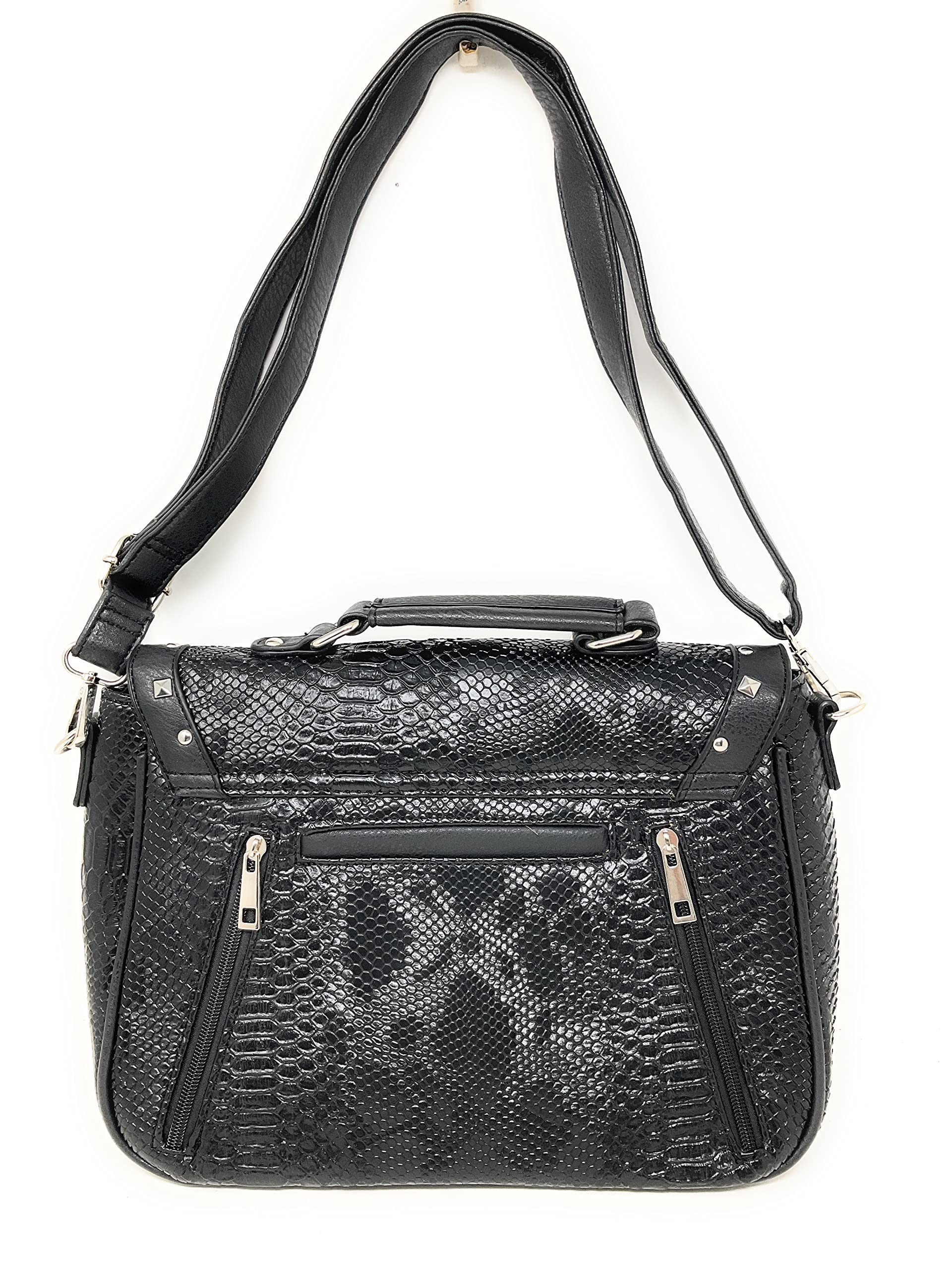 Texas West Premium Rhinestone Studded Skull Bling Boston Bag in 2 Colors (Black)