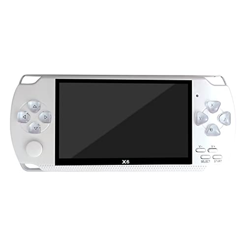 Gxcdizx White Handheld Game Console 4.3 inch Retro Handheld Games Consoles Built-in 10000 Classic Games Rechargeable Battery Portable Style Hand Held Game System