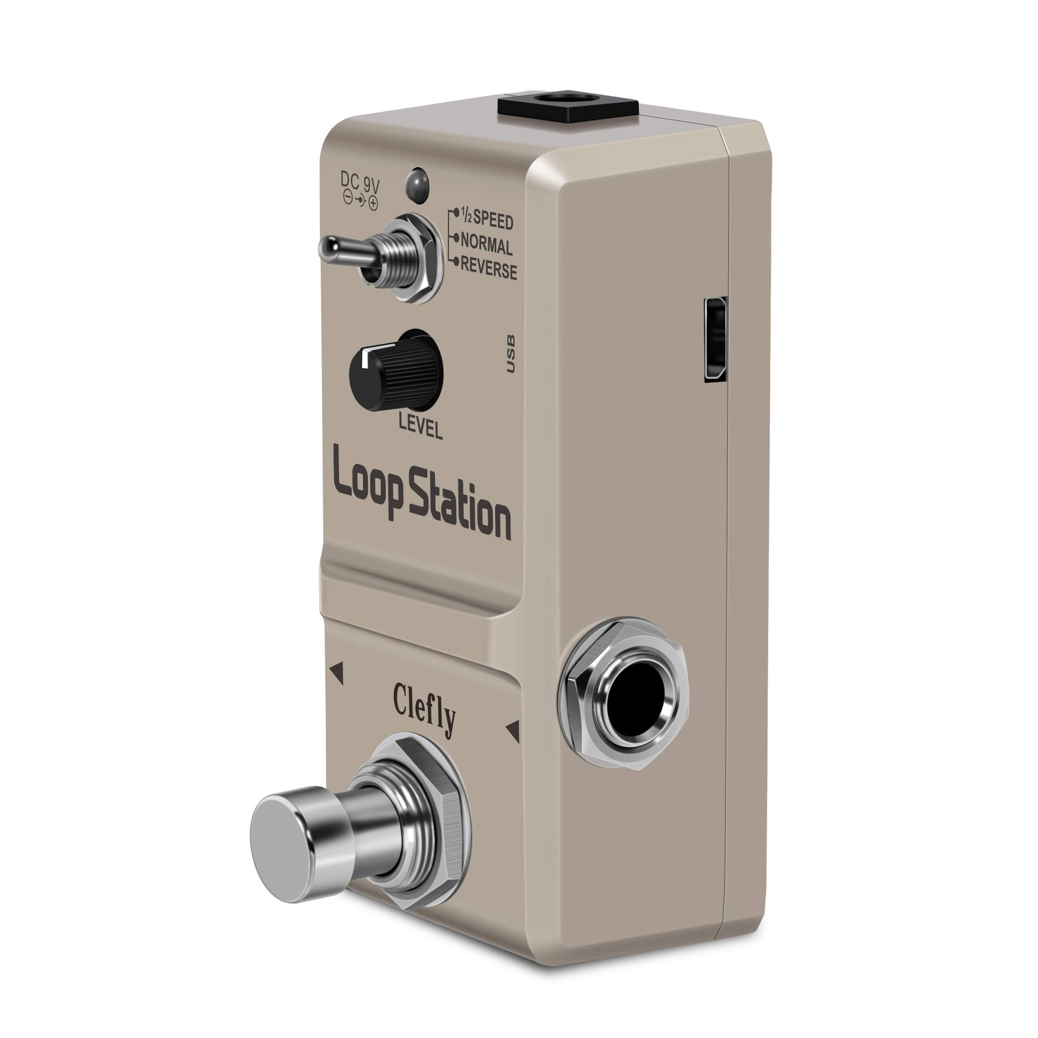 Clefly Tiny Loop Station Looper Effects Pedal Unlimited Overdubs 10m Of Looping 1/2 Time Reverse