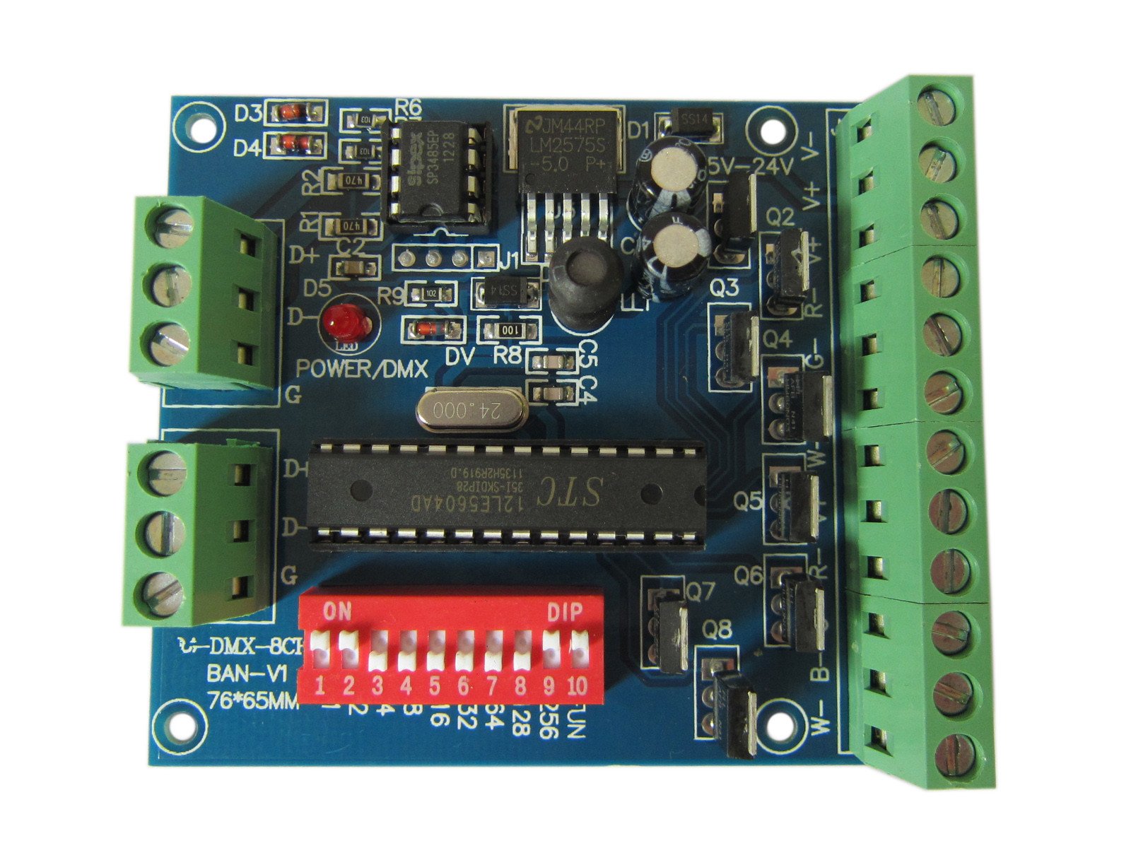 RGBW 8 Channel DMX Controller 2 Group RGBW 8CH Decoder for LED Strip Light