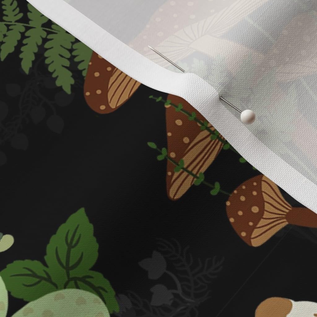 Spoonflower Fabric - Mushroom Garden Mushrooms Printed on Petal Signature Cotton Fabric Fat Quarter - Sewing Quilting Apparel Crafts Decor