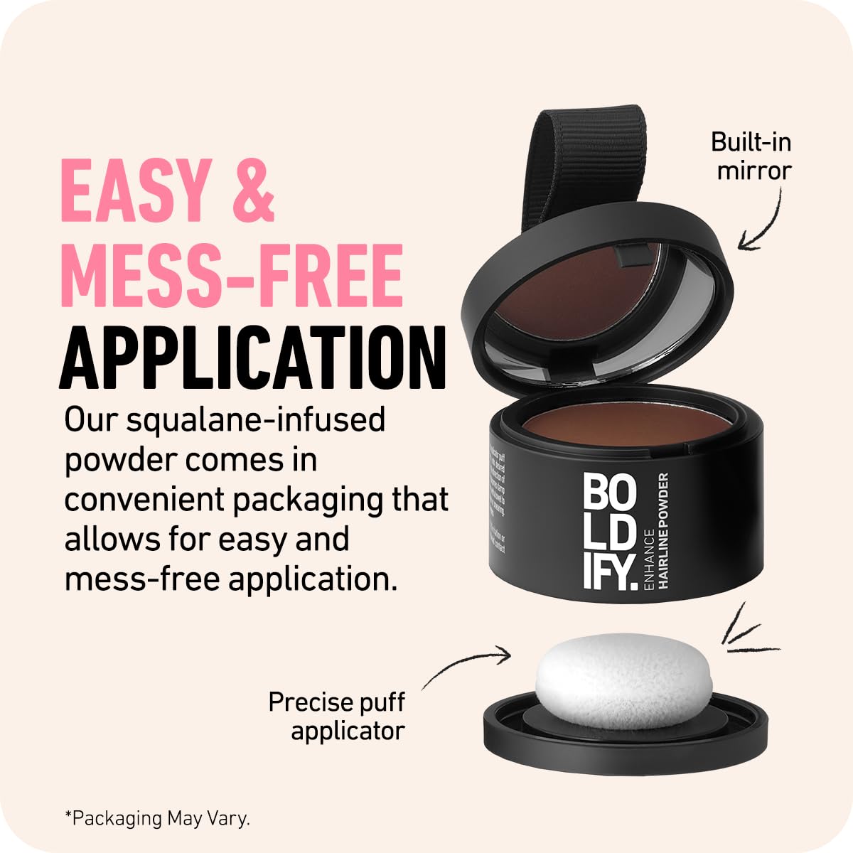 Hairline Powder (Light Brown) + Hair Thickening Serum 8oz: Boldify Bundle: Root Touchup Hair Loss Powder and For Thicker Hair Day One.