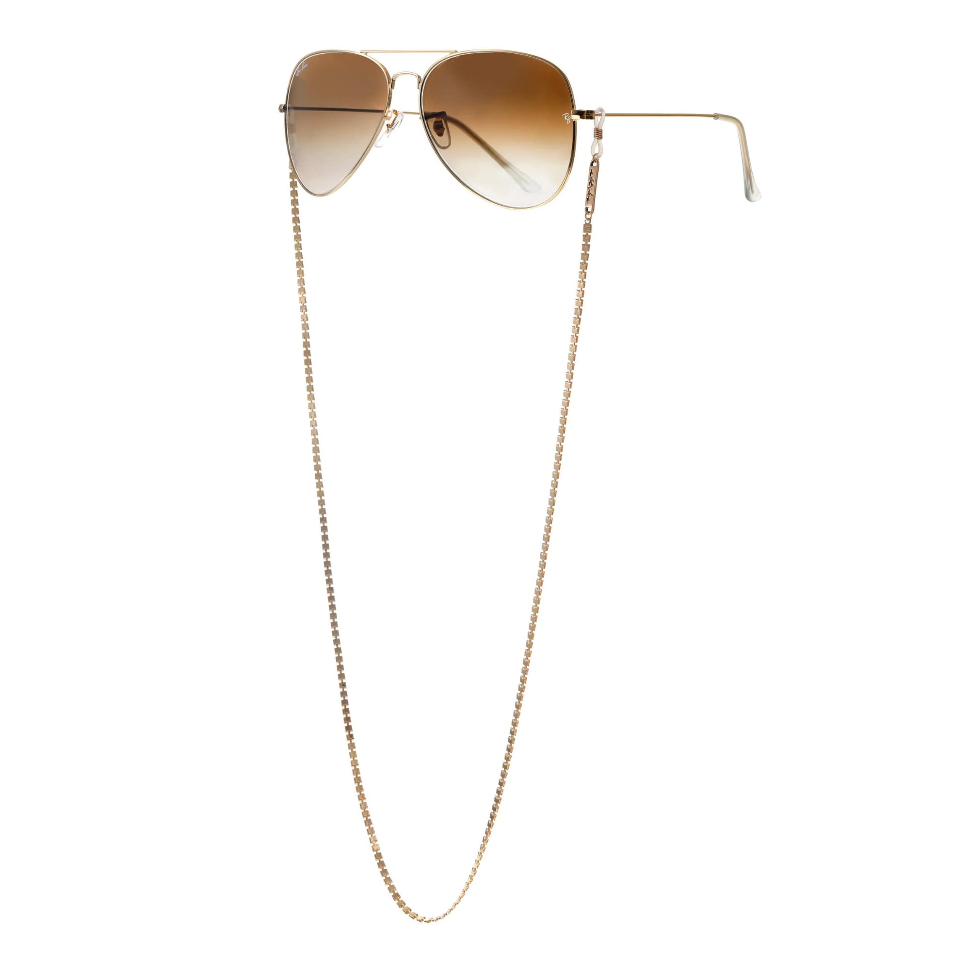Ettika Glasses Strap, Eye Glasses Holders Around Neck. Glasses Chain. Desert Dweller Gold Tone Plated Sunglasses Strap. Birthday Gifts