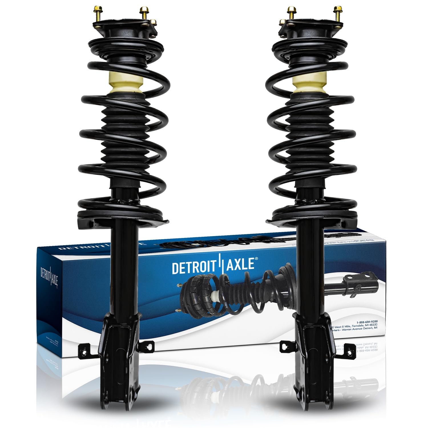 Detroit Axle - 2 Front Struts for 11-14 Ford Edge, 11-15 Lincoln MKX Complete 2 Struts with Coil Spring 2011 2012 2013 2014 Replacement Quick Install Ready Strut Shock Assembly