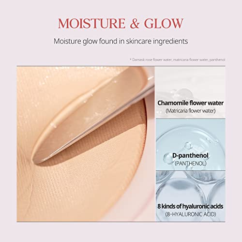 CLIO Kill Cover Mesh Glow Cushion Refill Included (15g*2, 3 LINEN) - Foundation Cushion, Korean Cushion, Glowy Skin Makeup
