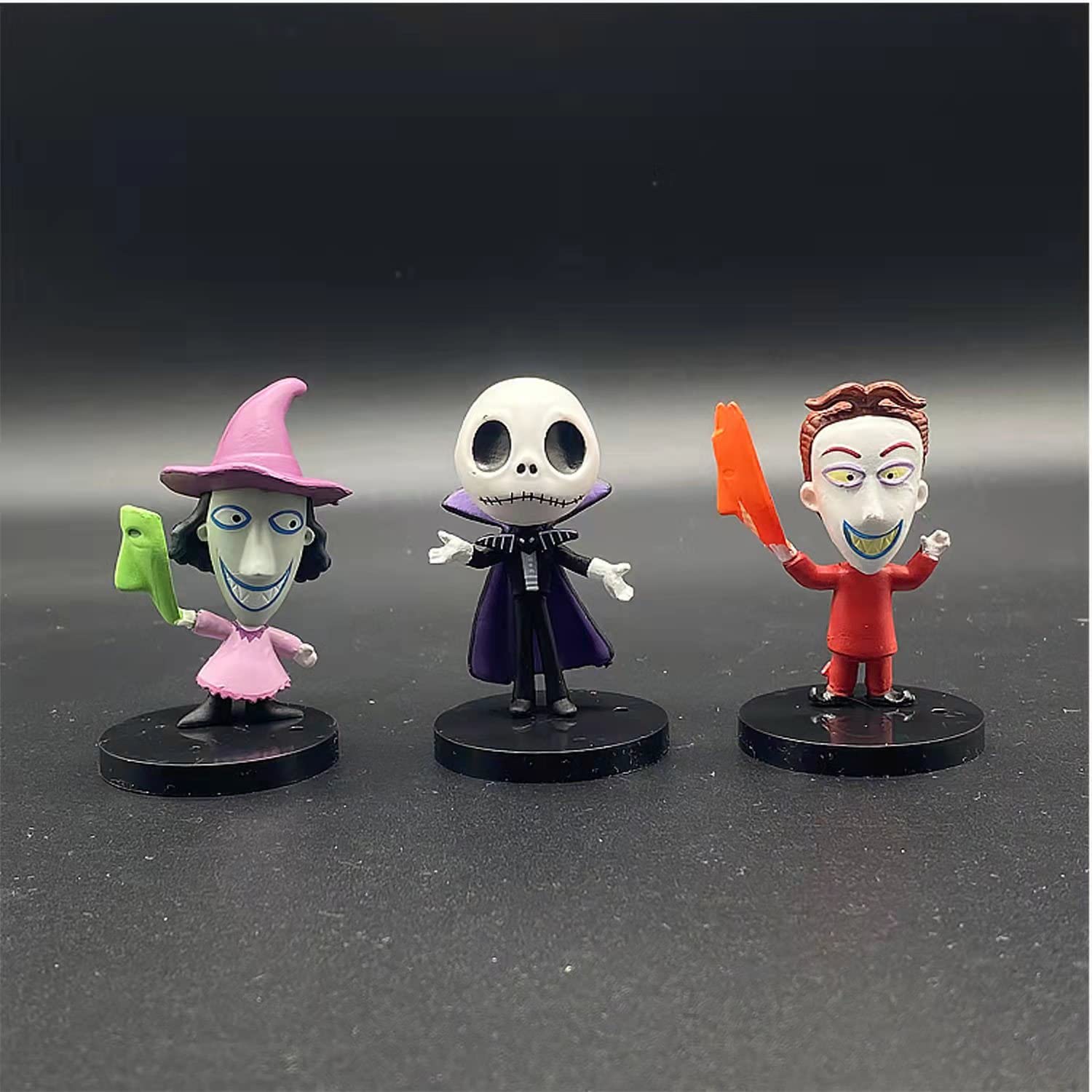 Chenhui 10 PCS Jack Skeleton Action Figure Nightmare Before Christmas Cake Topper Toys Set