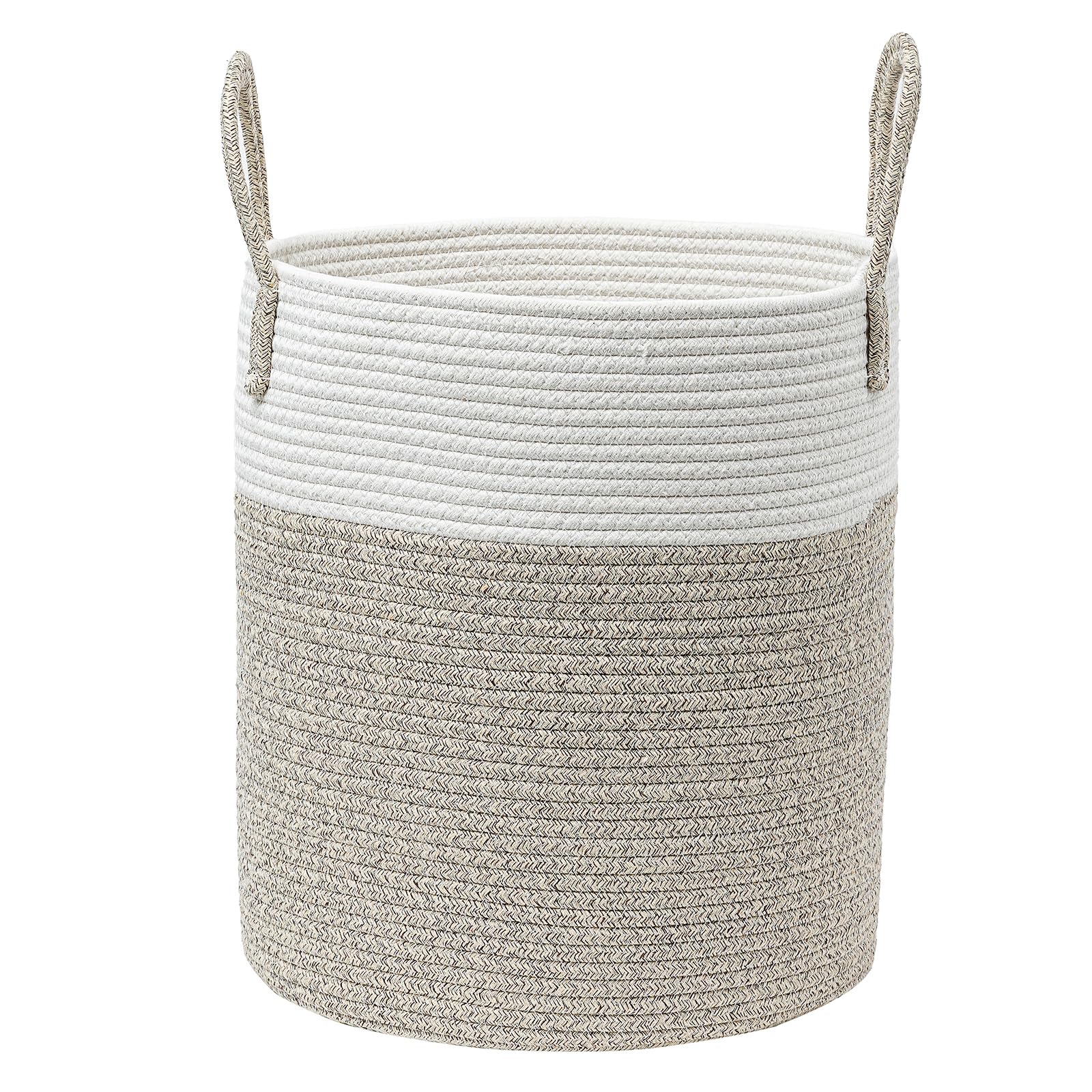 Lemiran Blanket Laundry Basket,Laundry Hamper Baskets for Storage,Nursery Hamper,13.7" X15.7" Storage Basket for Living Room,Clothes blanket storage with Handle, Blanket Basket for Toys,Clothes(Grey)