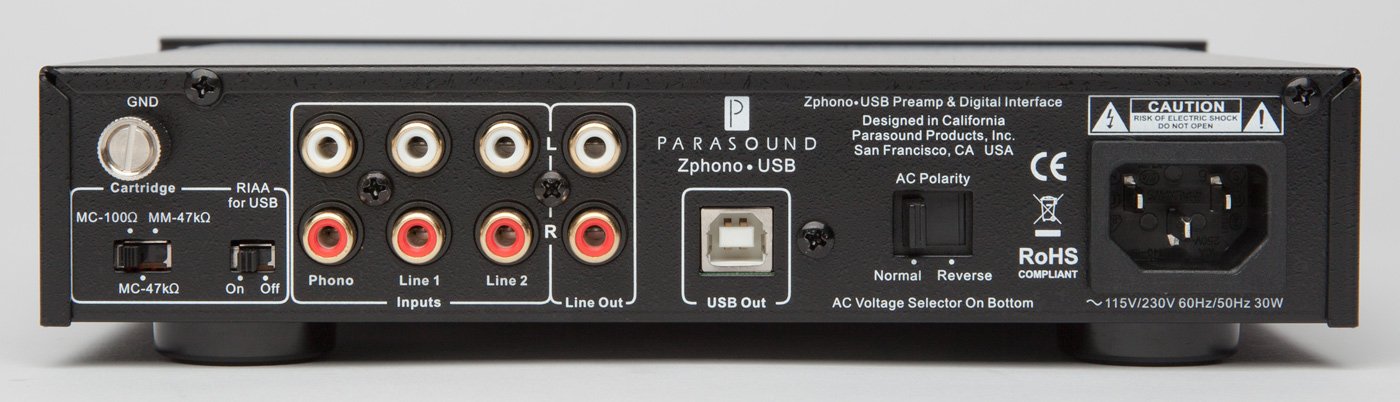 Parasound Zphono MM/MC Phono Preamplifier with USB