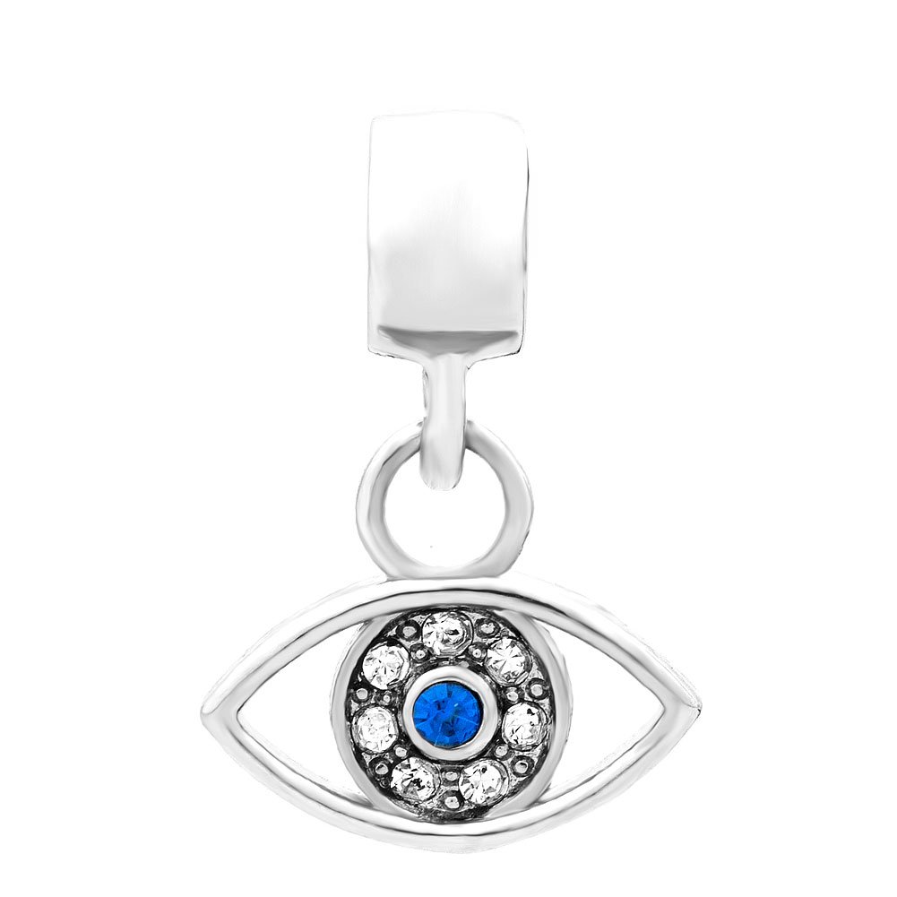 CharmSStory Blue Evil Eye Dangle Charm Beads For Bracelet