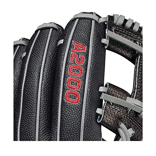 WILSON A2000 Spin Control Fastpitch H12 w/SuperSkin (Infield) - Right Hand Throw,12",Black, large, WBW10022112
