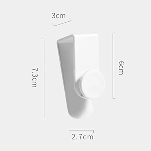 GOOFFY Door Metal Hooks for Hanging 2Pcs Portable Multi-Functional Free Punching Door Back Hook White for Home Kitchen Bathrooms Door Hooks Hanger