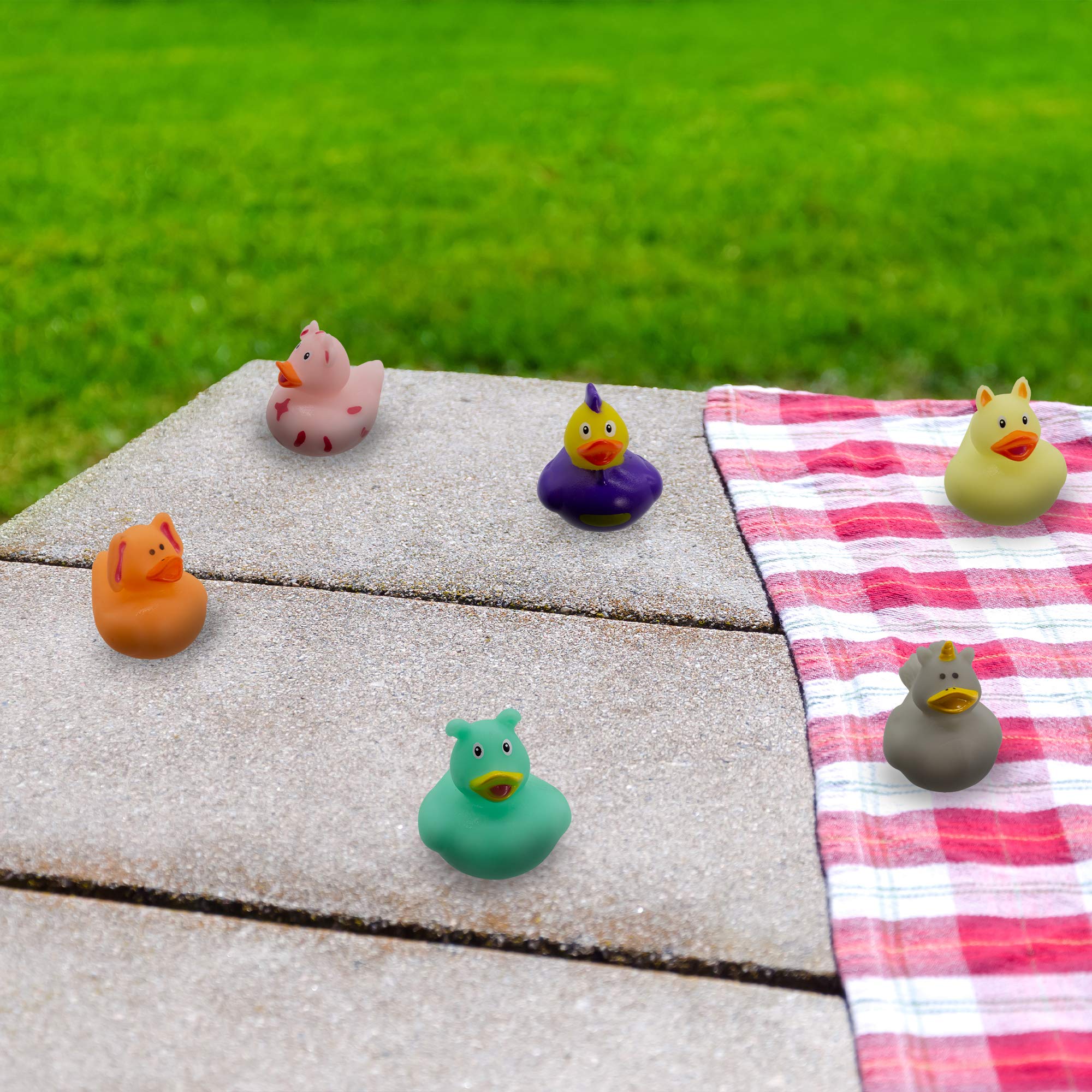 Windy City Novelties - 36 Pack - 2" Assorted Easter Bunny Rubber Duckies | for Easter Holiday Giveaways Kids’ Bath Toys Pool Toys Jeep Ducking