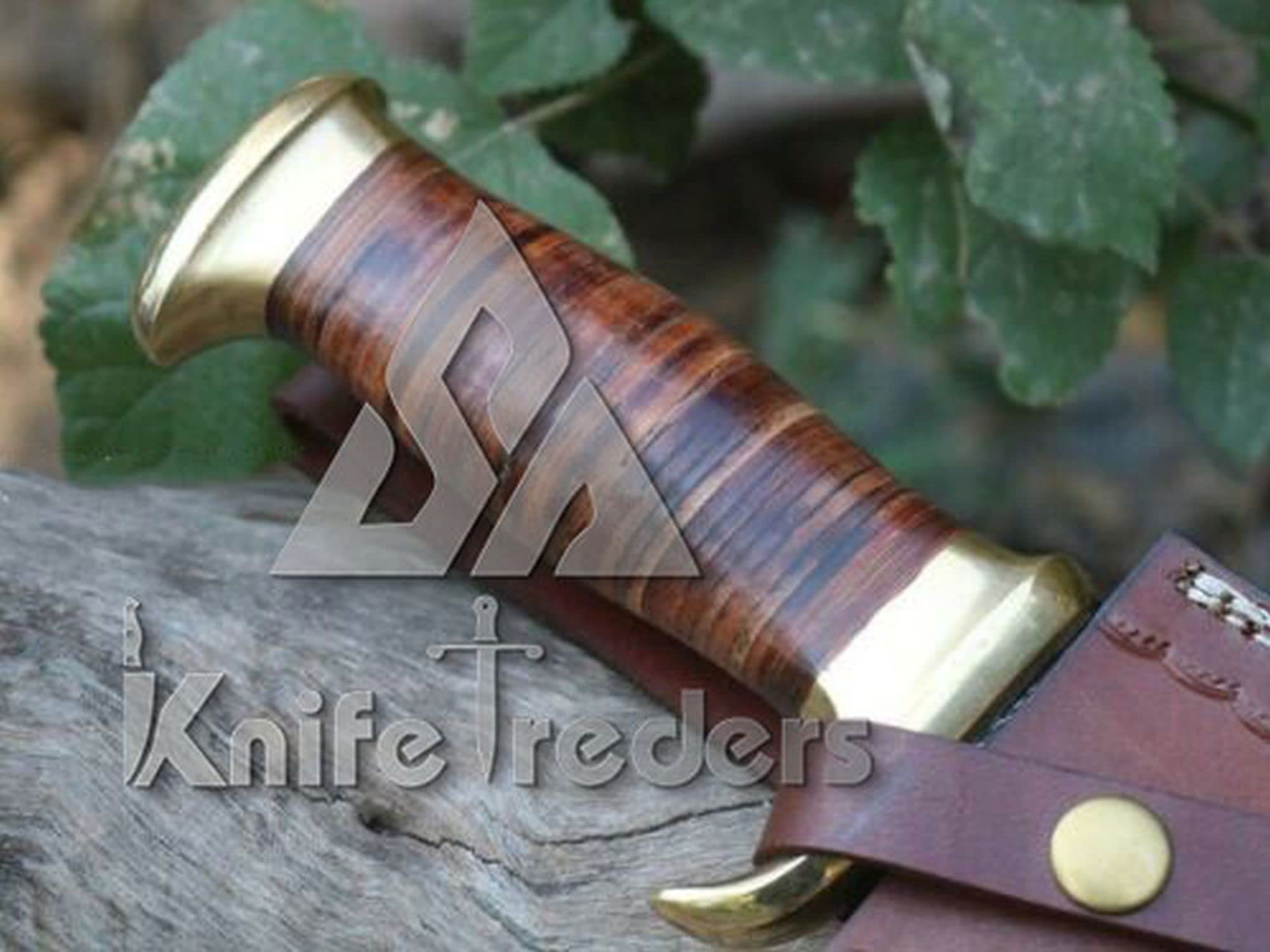 DSK-186 18 Inch Custom Handmade Damascus Steel Hunting Crocodile Dundee Bowie Knife