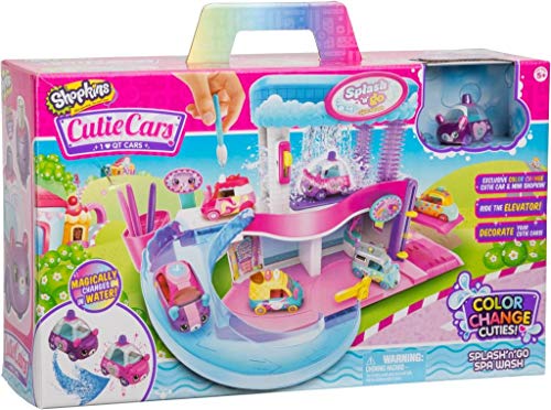 Shopkins Cutie Cars™ Splash 'n' Go Spa Wash Playset with exclusive Color Change Cutie Car Mini Shopkin.