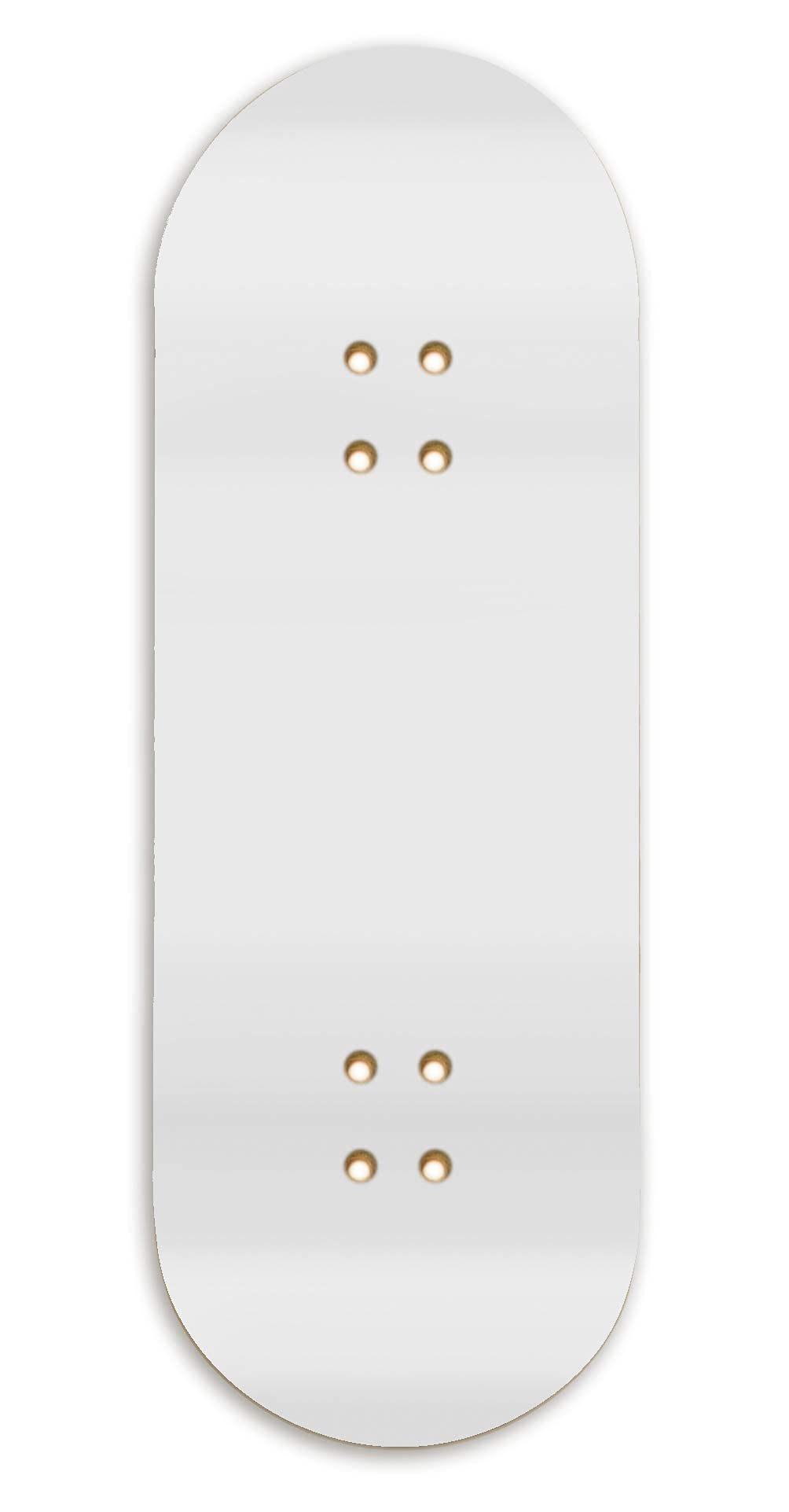 Teak Tuning Teak Swap Fingerboard Deck & Colorblock Wrap - White Snow - Pro Shape & Size, 32mm x 97mm - Maple Deck with Semi-Permanent Vinyl Colorblock