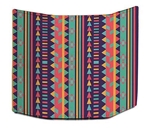 ShopMantra Women's Triangular Art Pattern Faux Leather Printed Wallet | Wallet for Women | Ladies Purse | Clutch | Multiple Card Holder Organizer and Phone Pocket Zip Wallet.