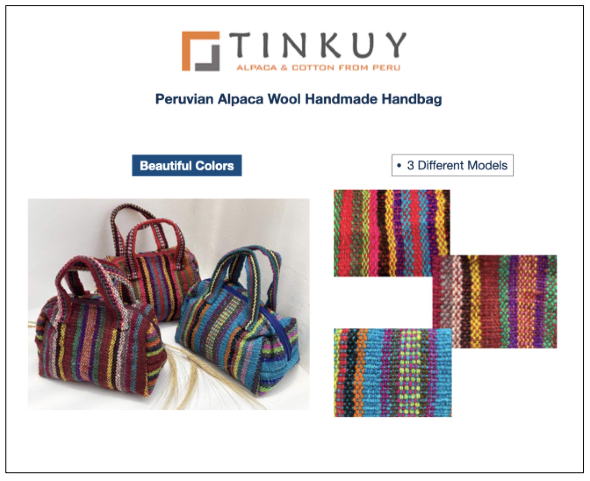 TINKUY PERU Woven Purse, Multicolored Rainbow Handmade Purse, Peruvian Boho Chic Bag Small Handbags For Women, (Red)