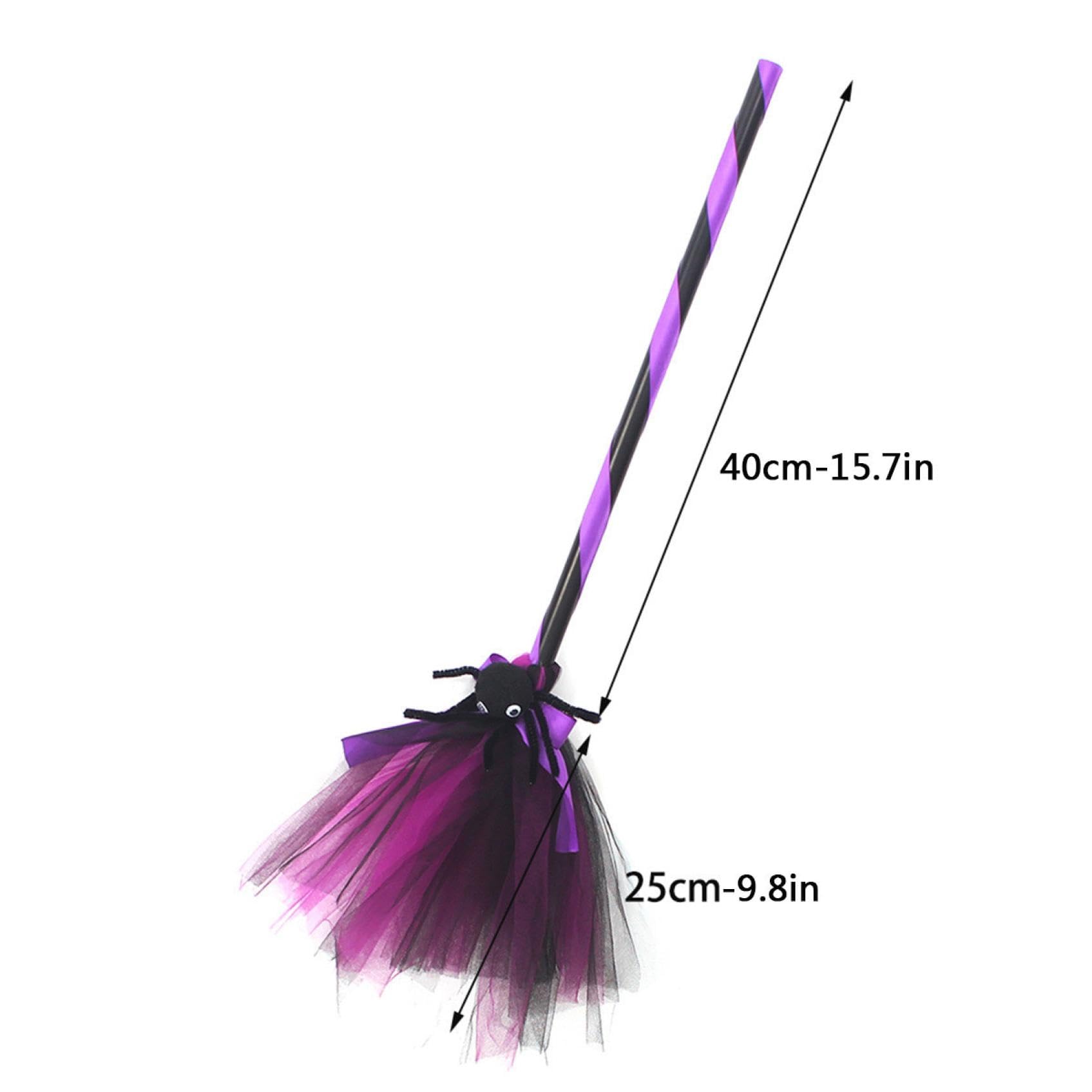 Halloween Witch Broom Kids Witch Broom Witch Costume Accessories Halloween Costume Decorations Halloween Witch Costume Sets (Purple)