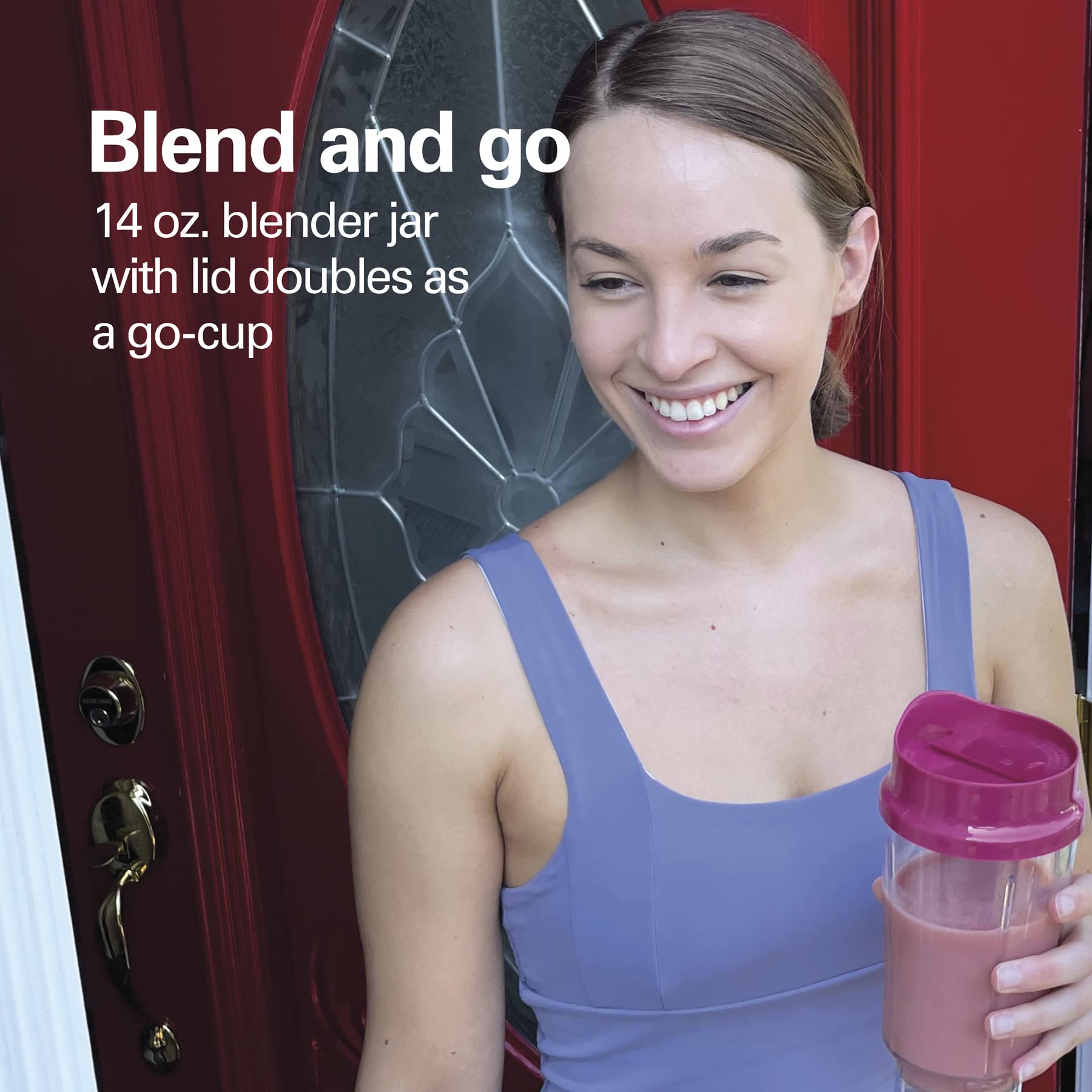 Hamilton Beach Power Elite Wave Action blender-for Shakes & Smoothies & Portable Blender for Shakes and Smoothies with 14 Oz BPA Free Travel Cup and Lid