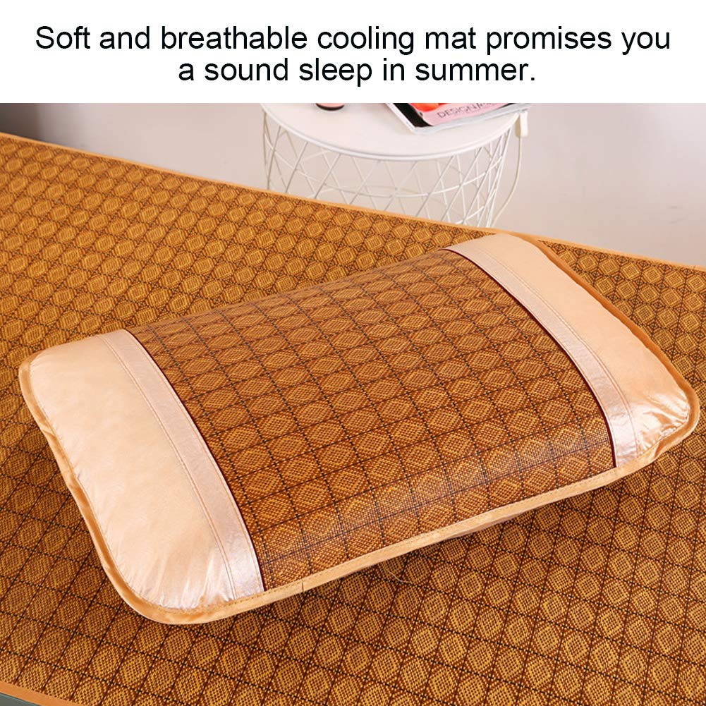 Summer Mattress, Foldable Rattan Summer Sleeping Mat Cool Pad Cooling Bed Cushion for Home Schools Dormitory, 195x80cm/76.8x31.5in
