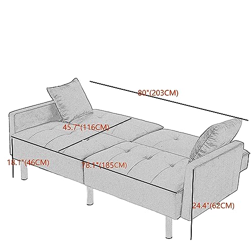 Legend Vansen 80'' Convertible Sofa Sleeper Futon Sofa Bed