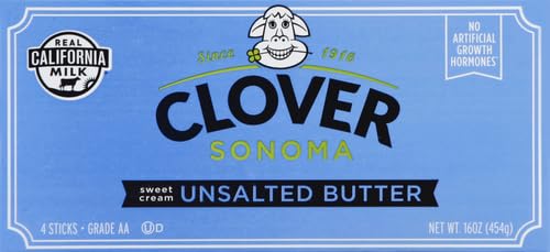 Clover Sonoma, Unsalted Sweet Cream Butter Quarters, 16 oz