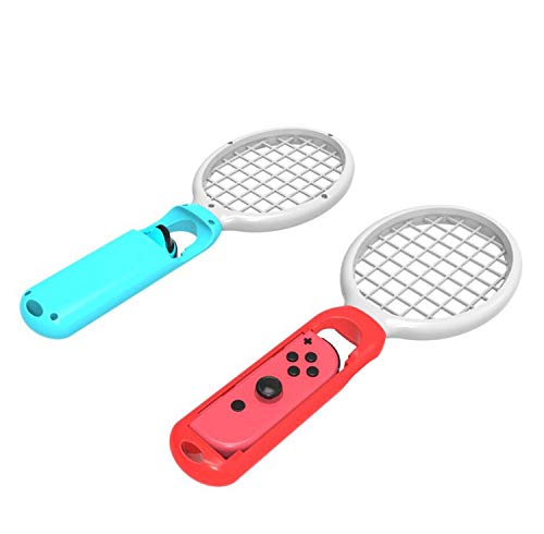 Tennis Racket for Nintendo Switch Joy-con,Grips for Switch Joy-con, Fit Somatosensory Games like Mario Tennis Aces - Two Pack