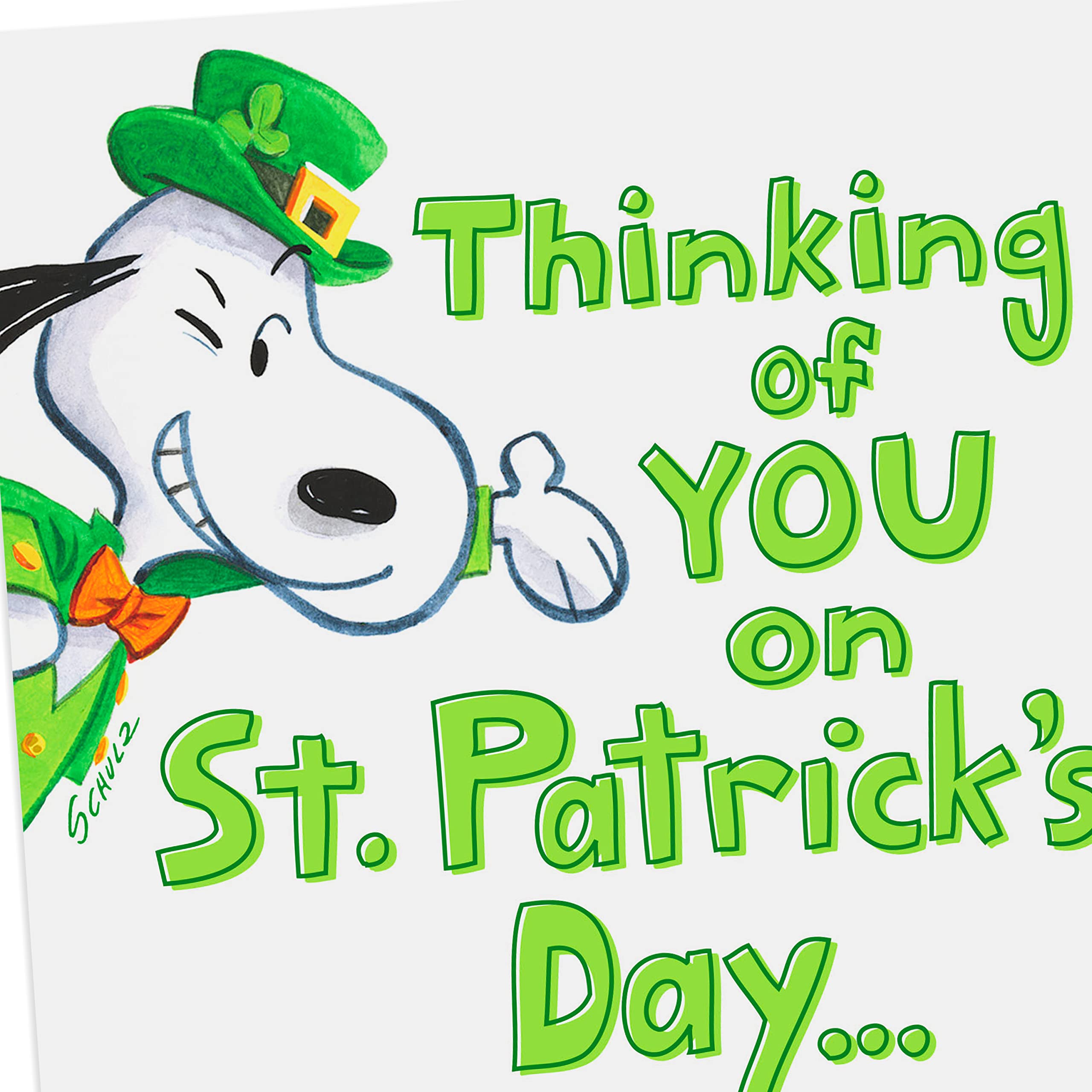 Hallmark Peanuts Musical St. Patricks Day Card (Dancing Snoopy)
