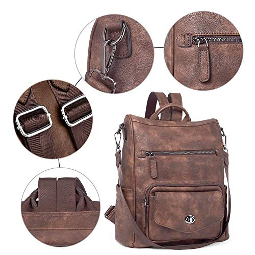 CLUCI Backpack Purse for Women Fashion Large Size Leather Backpacks Convertible Anti-theft Bag