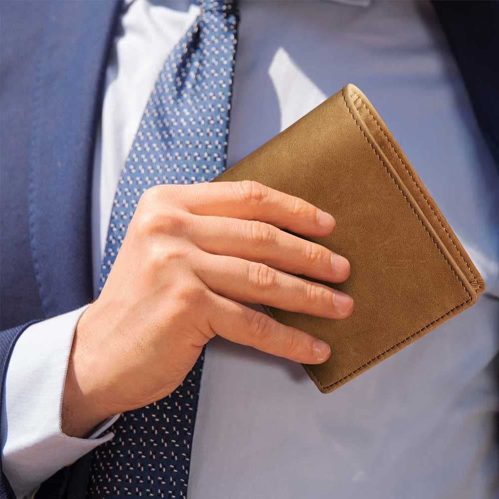 Doptika Engraved Bifold Wallet - Wallet For Son From Mom - Rfid Wallet For Men - Wallet For Men Rfid Blocking - Leather Wallets For Men - Wallet For Men Son Gifts From Mom To My Son Wallet From Mom