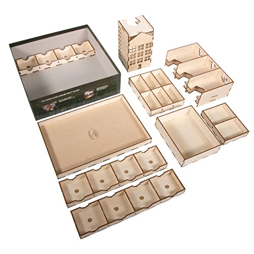 The Broken Token - Betrayal at House on the Hill 2nd ed, 3rd ed, and Baldur's Gate and Expansions Wooden Game Organizer - Wooden Game Organizer Box with Multiple Trays