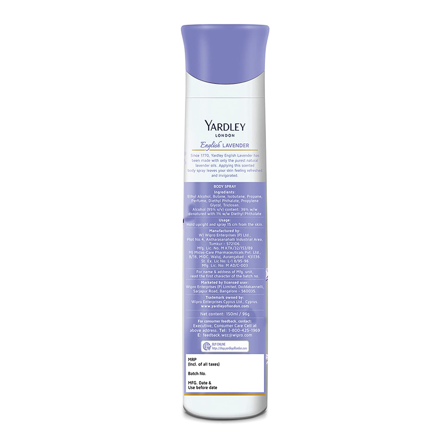 Yardley London Referishing Body Spray English Lavender 150ml