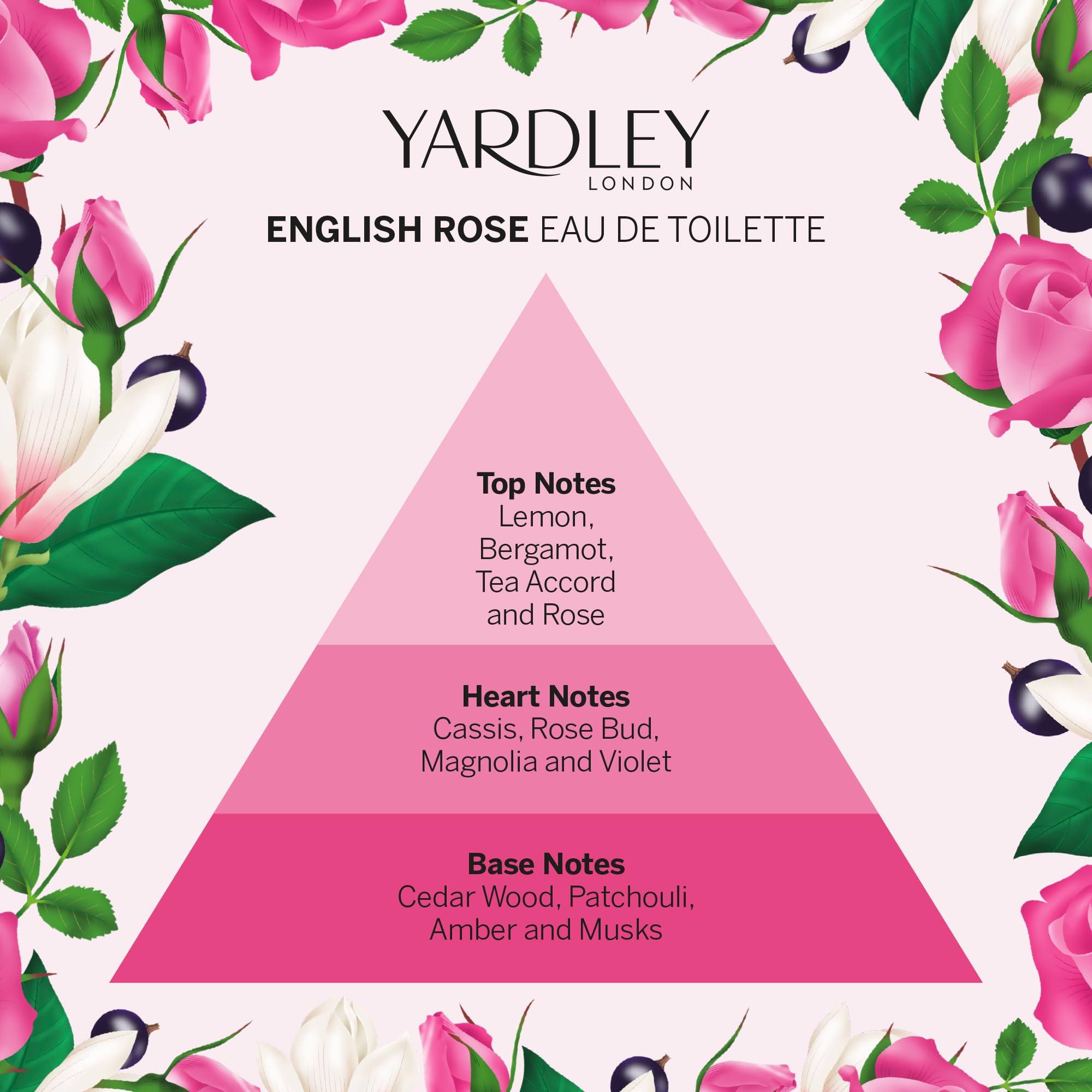 Yardley Of London English Rose Eau de Toilette Spray for Women, 4.2 Ounce